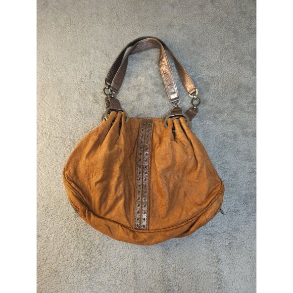 James Drake | Bags | James Drake Cognac Brown Leather Hobo Bag W Bronze ...